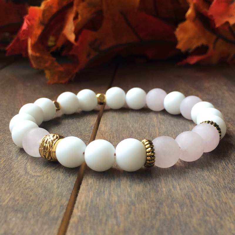 Crystal Bracelets | Rose Quartz & Jade Bracelet